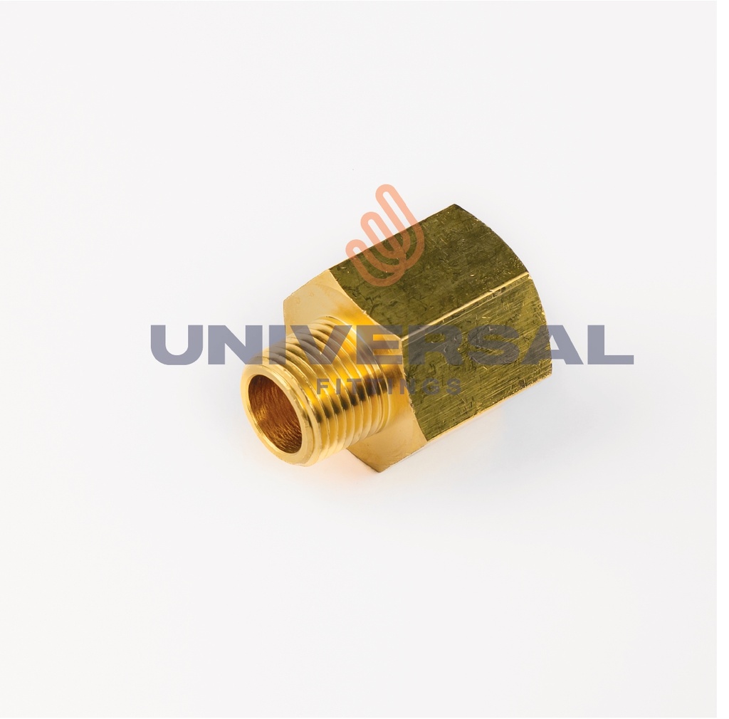 U-120B-08-04 Adaptador Hembra-Macho 1/2" x 1/4 NPT | UNIVERSAL FITTINGS